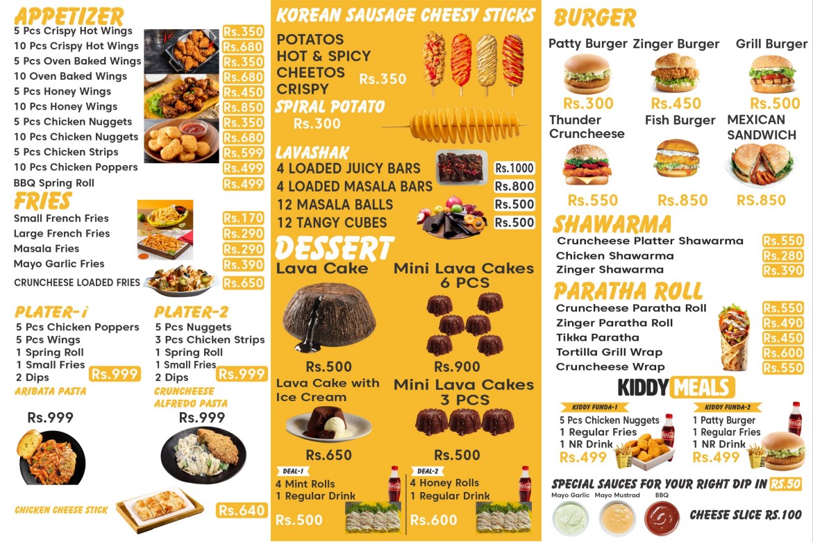 Our Latest Menus – Cruncheese – Taste The Crisps!